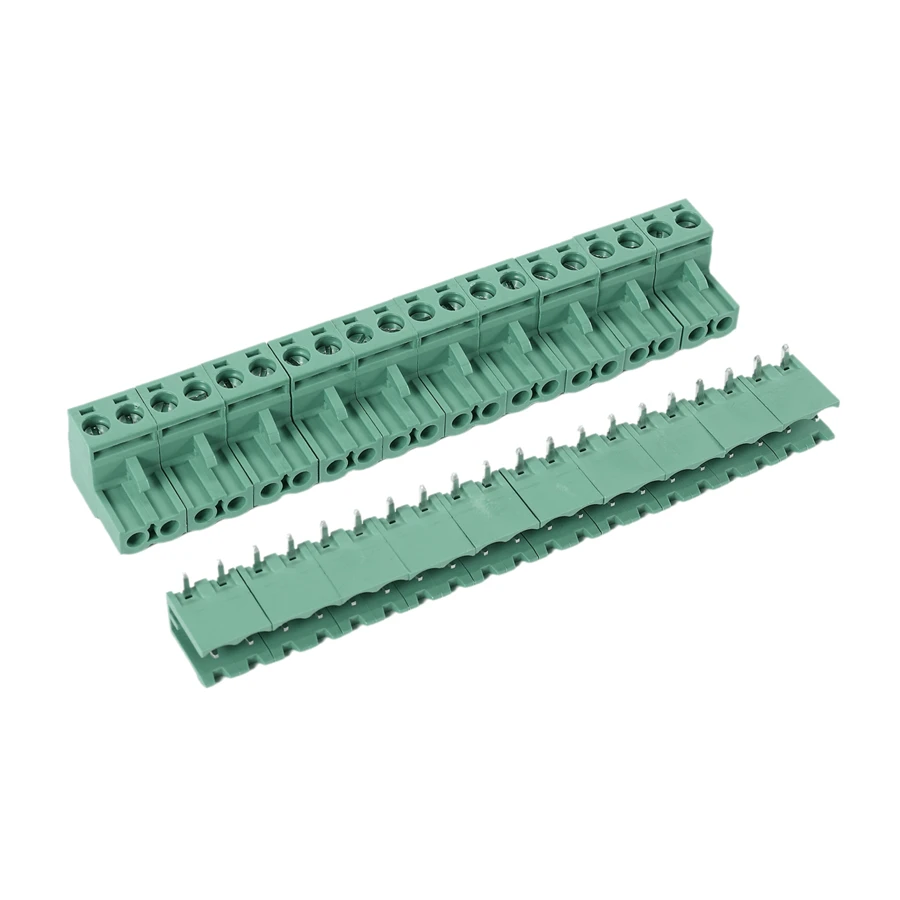 10 Pcs 5.08mm Pitch 2Pin Plug-In Screw PCB Terminal Block Connector ...