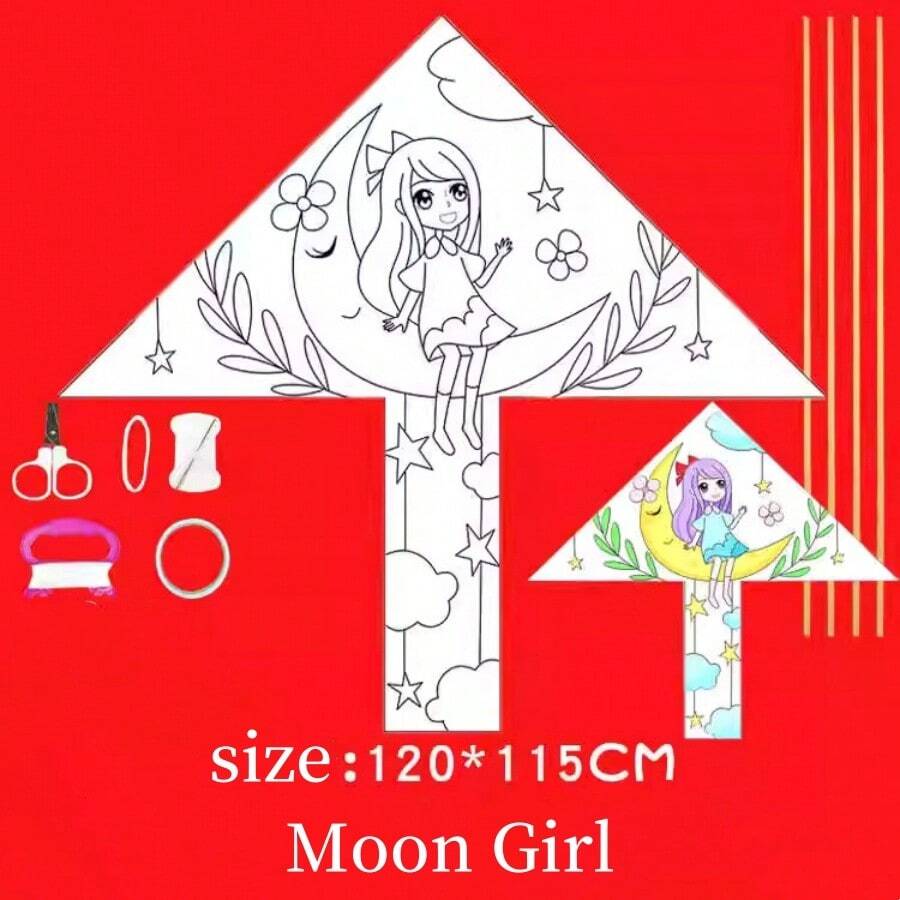 DIY Kite Making Kit, Hand-Made Kite Craft Materials With Painting And ...