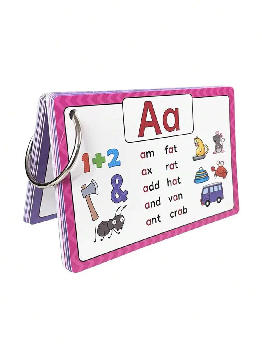 26 Letter Phonics CVC Word Recognition Flashcards + 1 Rewritable Pen ...