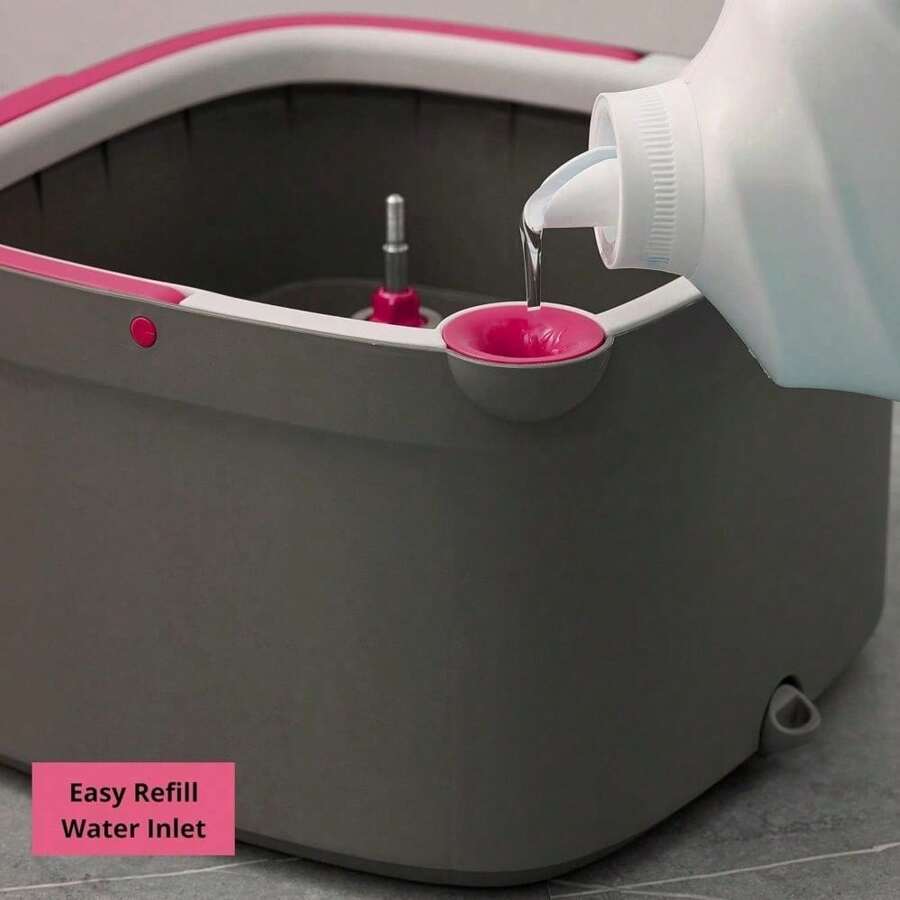 True & Tidy True Clean Mop And Bucket System, Includes Square Spin Mop ...