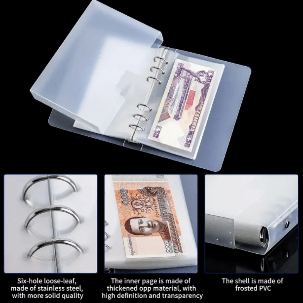 100 Pcs World Currency Collection Album, Portable Bill Holder, Dollar ...