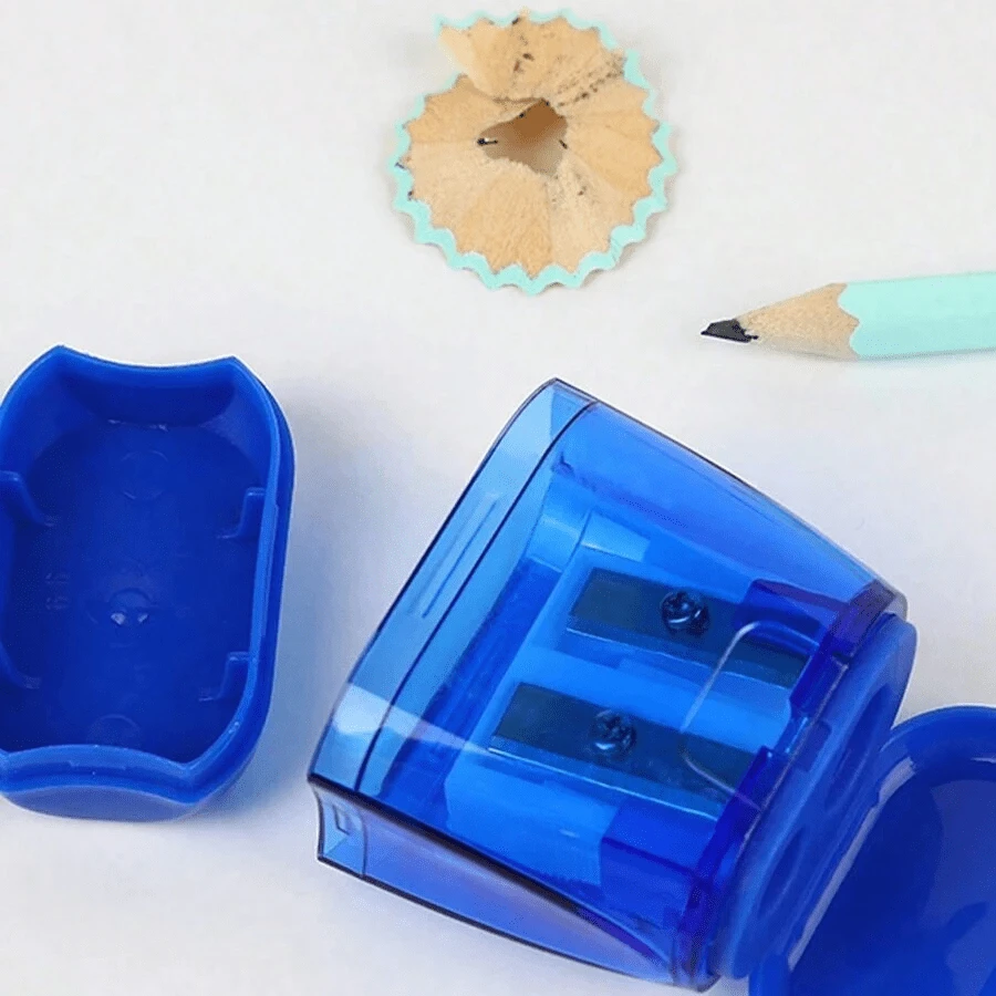 1-4pcs Manual Pencil Sharpener - Dual Hole Compact Hand-Held Design ...