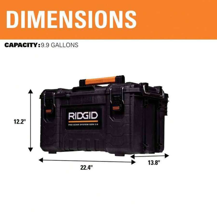Pro Gear System Gen 2.0 Stackable Durable 22 In. Modular Tool Box ...