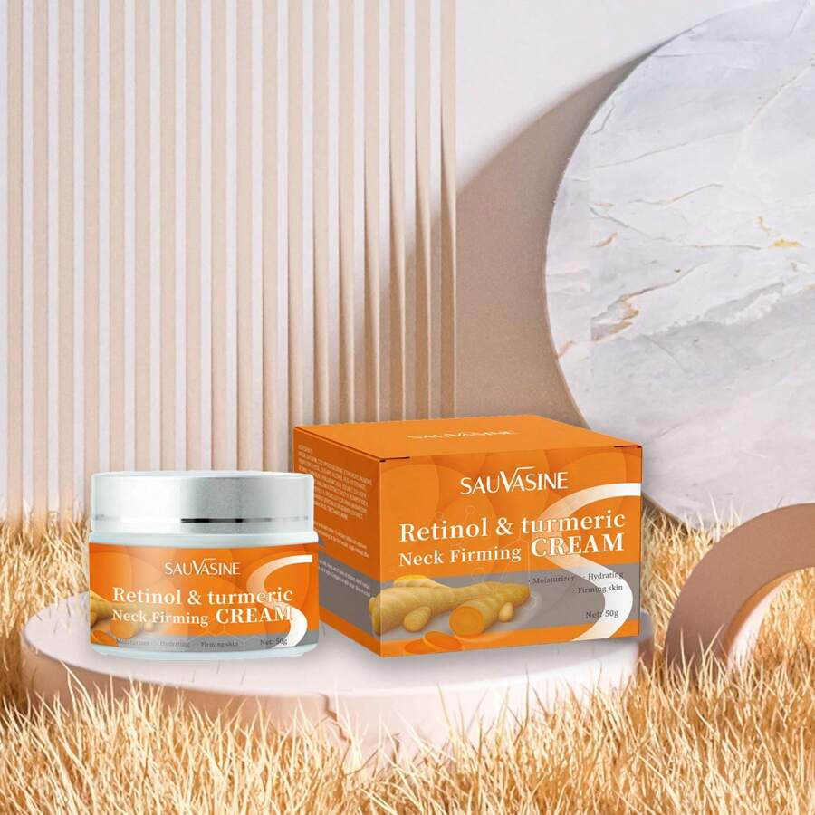 Retinol & Turmeric Neck Firming Cream, Repair Damaged Neck Skin Long ...