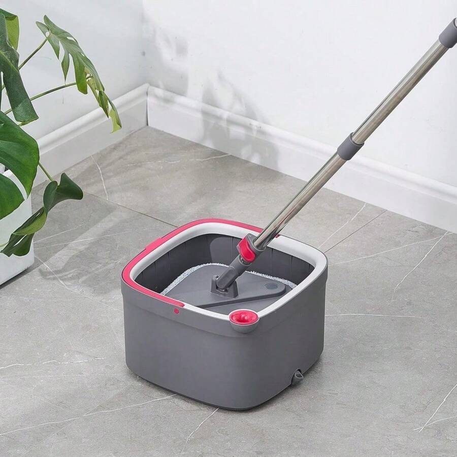 True & Tidy True Clean Mop And Bucket System, Includes Square Spin Mop ...