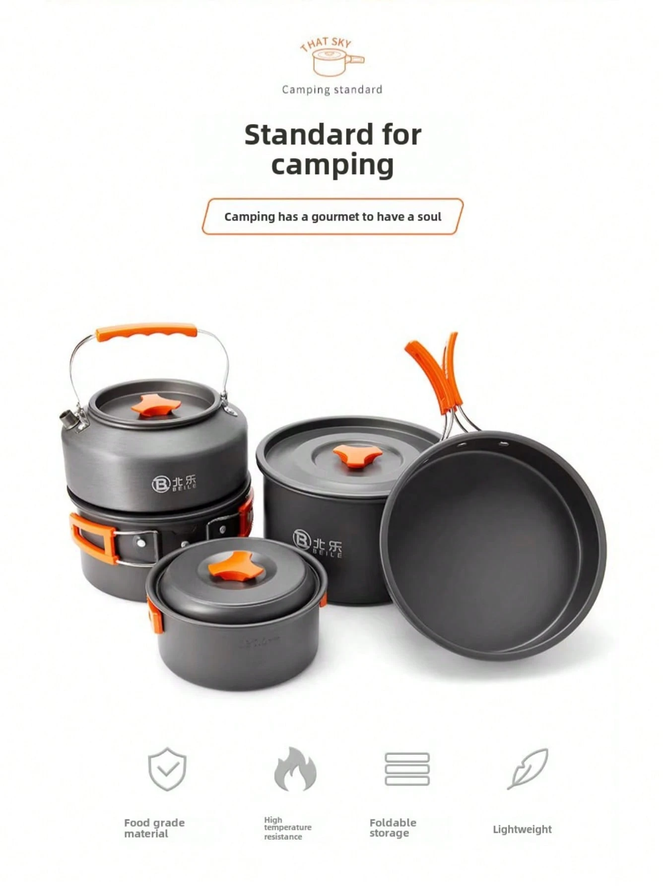 Outdoor Cookware Camping Cooking Set, Includes Stove, Kettle, Cookpot ...