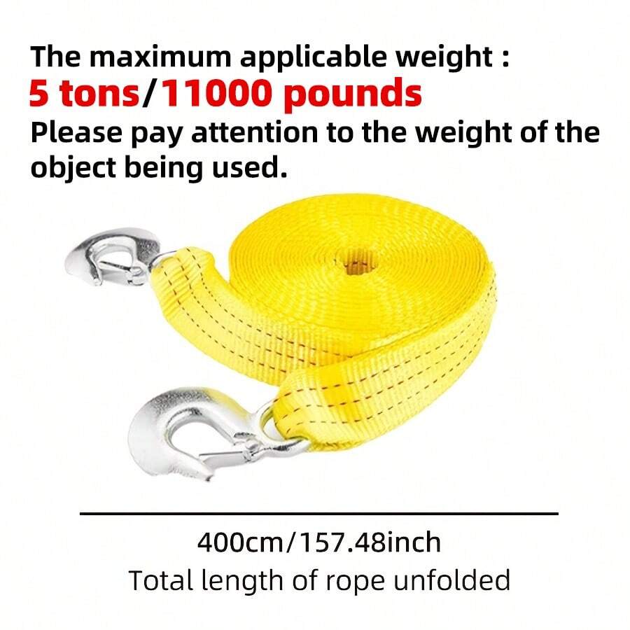 Universal Car Tow Rope Safety Emergency Use Tow Strap, Double-Layer ...