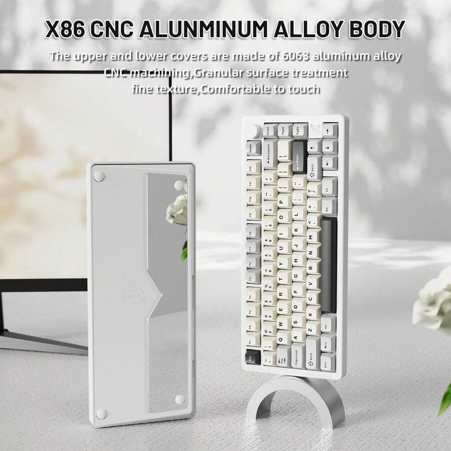 ATTACK SHARK X86 Wireless Mechanical Keyboard,CNC Aluminum Turd, 3 Mode ...