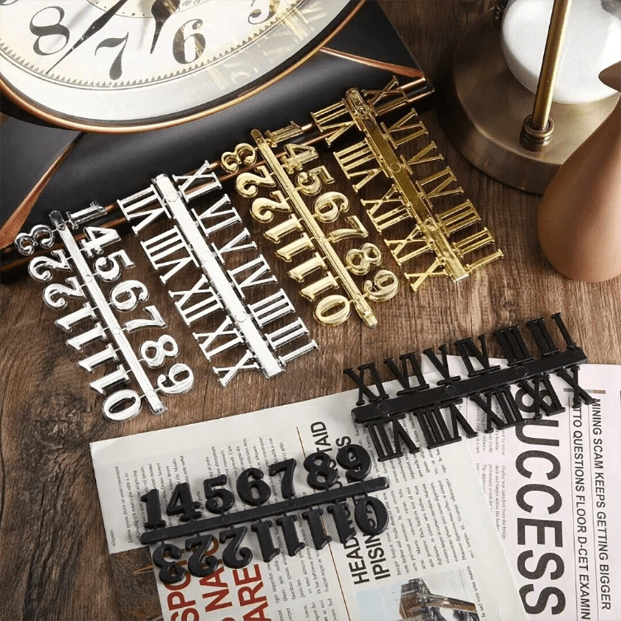 1 pezzo Set di numeri per orologio in numeri arabi e romani, numeri di ...