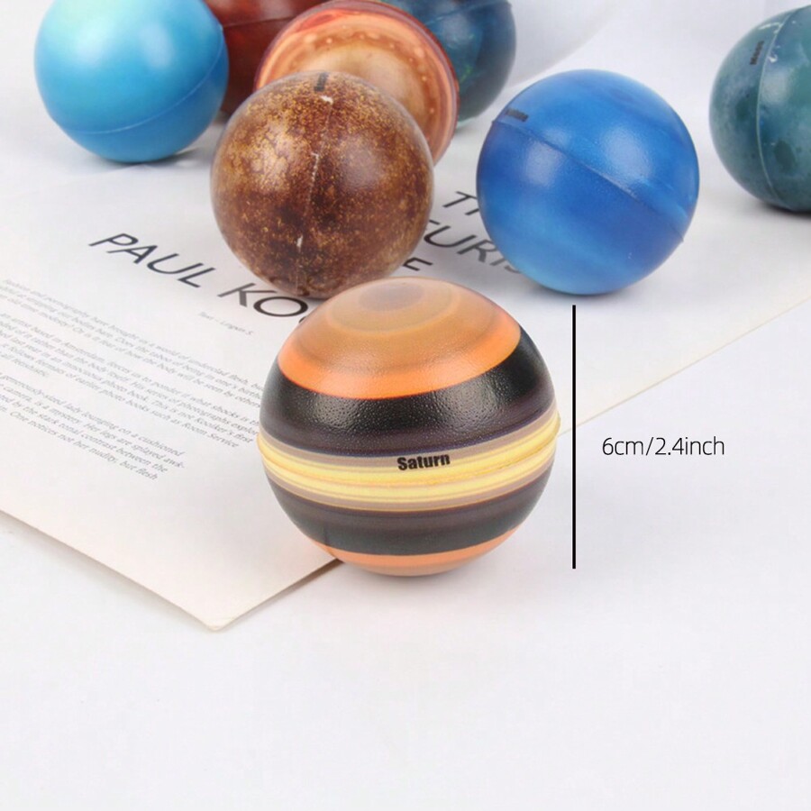2pcs/6pcs Random Planet Stress Balls Space Themed Fidget Ball Toys ...