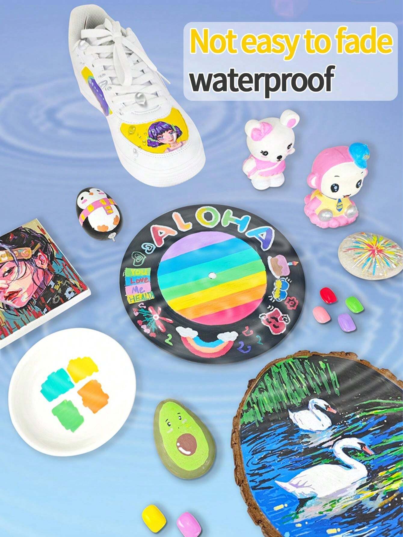 1pc Dual-Headed Acrylic Marker Pen, 36/60/84/120/168 Colors Student ...