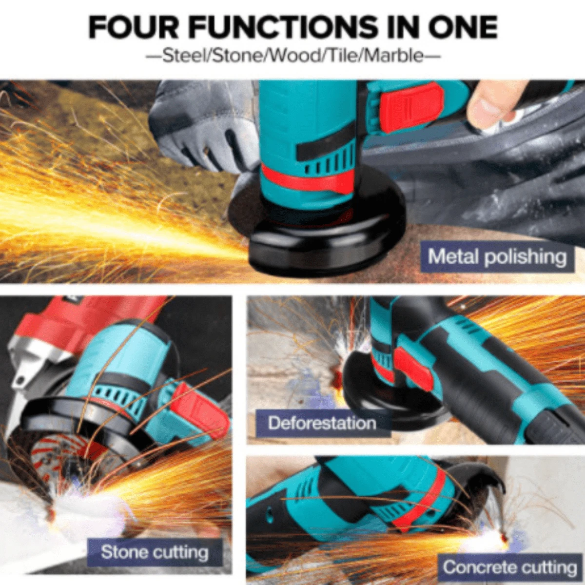 Rechargeable Mini Angle Grinder Lithium Electric Angle Grinder ...