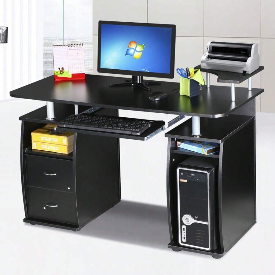 Computer PC Desk Table Work Station Office Home Raised Monitor ...