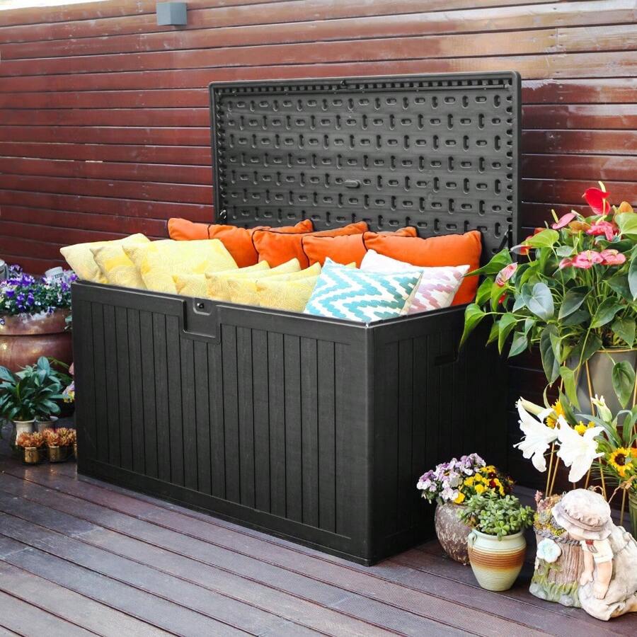 XXL 230 Gallon Plastic Deck Storage Container Box Outdoor Patio Garden ...