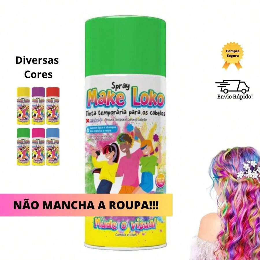 Temporary Hair Dye Spray Crazy Crazy Hair Removable School Joy Carnival ...
