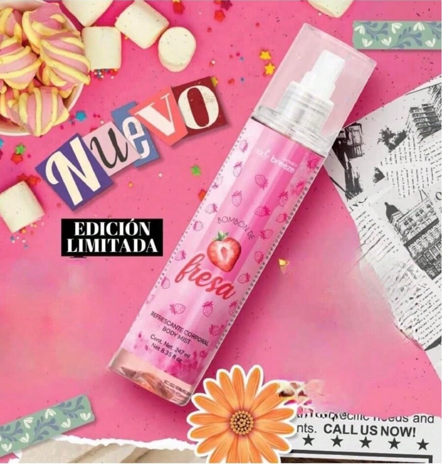 STRAWBERRY BODY MIST BODY BREEZE REFRESHING BODY MIST EXQUISITE LONG ...