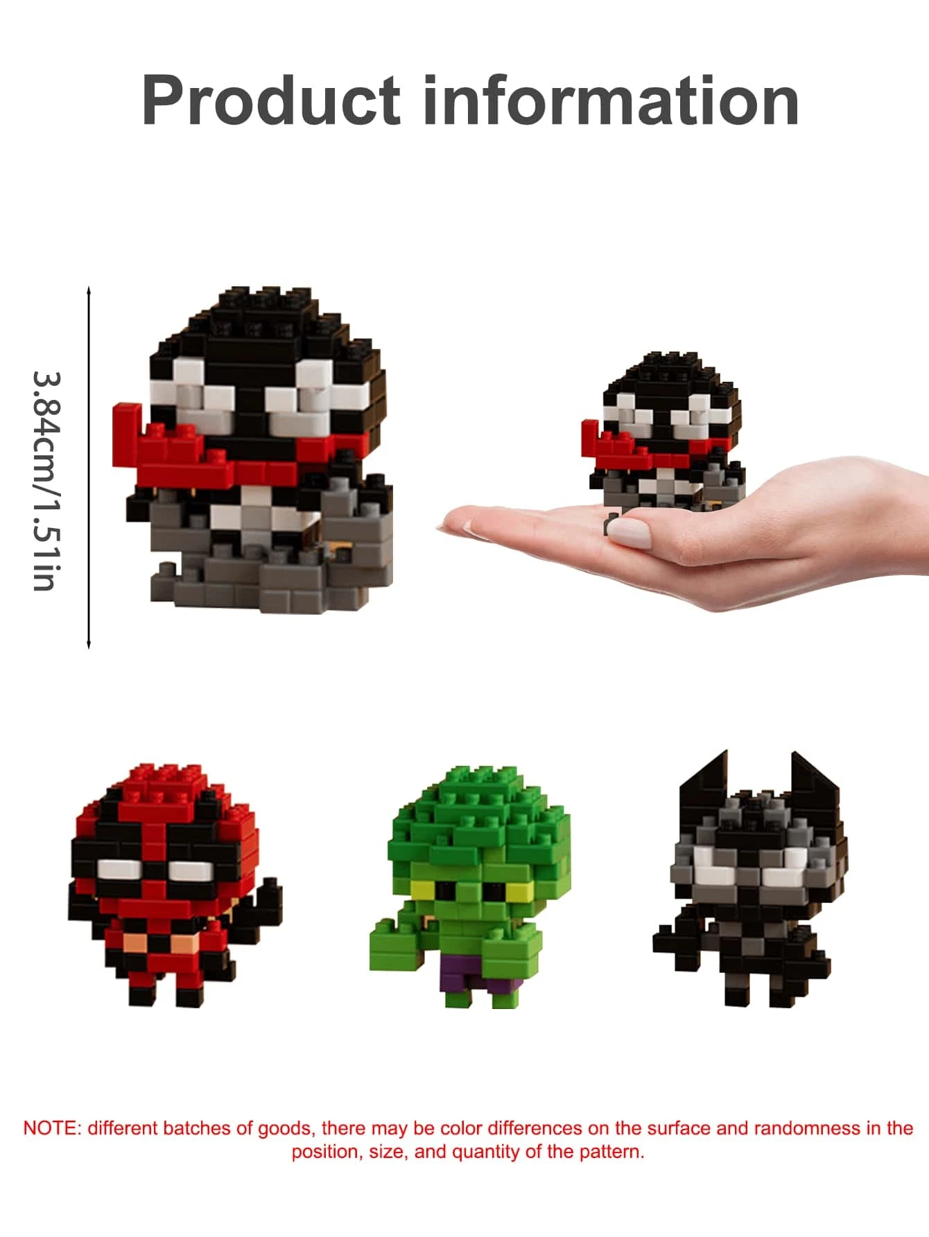 1Zestaw klocków budowlanych Bloki Hulks Deadpool Anime Model Figurka ...