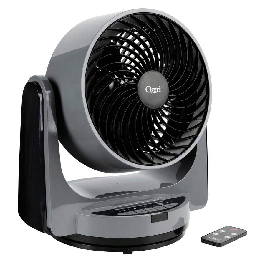 Ozeri Brezza III 10" Dual Oscillating Desk Fan 4 Speeds Remote Quiet ...