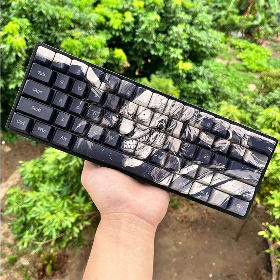 Set di keycap a 68 tasti in PBT con stampa a sublimazione, compatibile ...