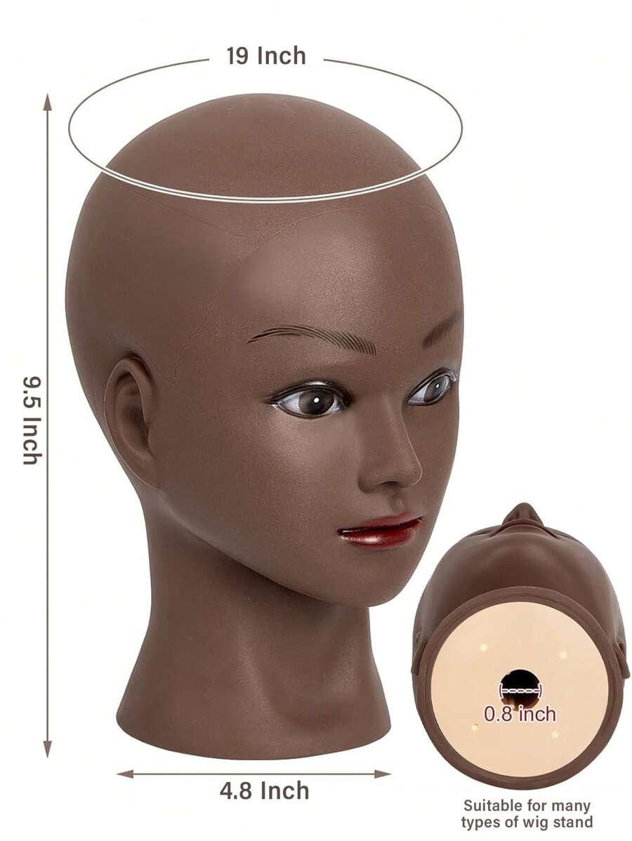 Bald Mannequin Head Female Professional Cosmetology For Wig Making ...