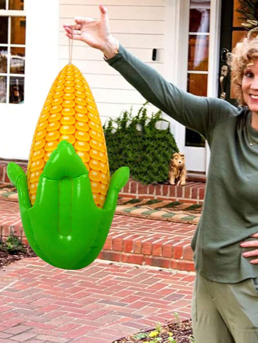 1pc Inflatable Corn Large Toys PVC Toys Thickened Decorative Three ...