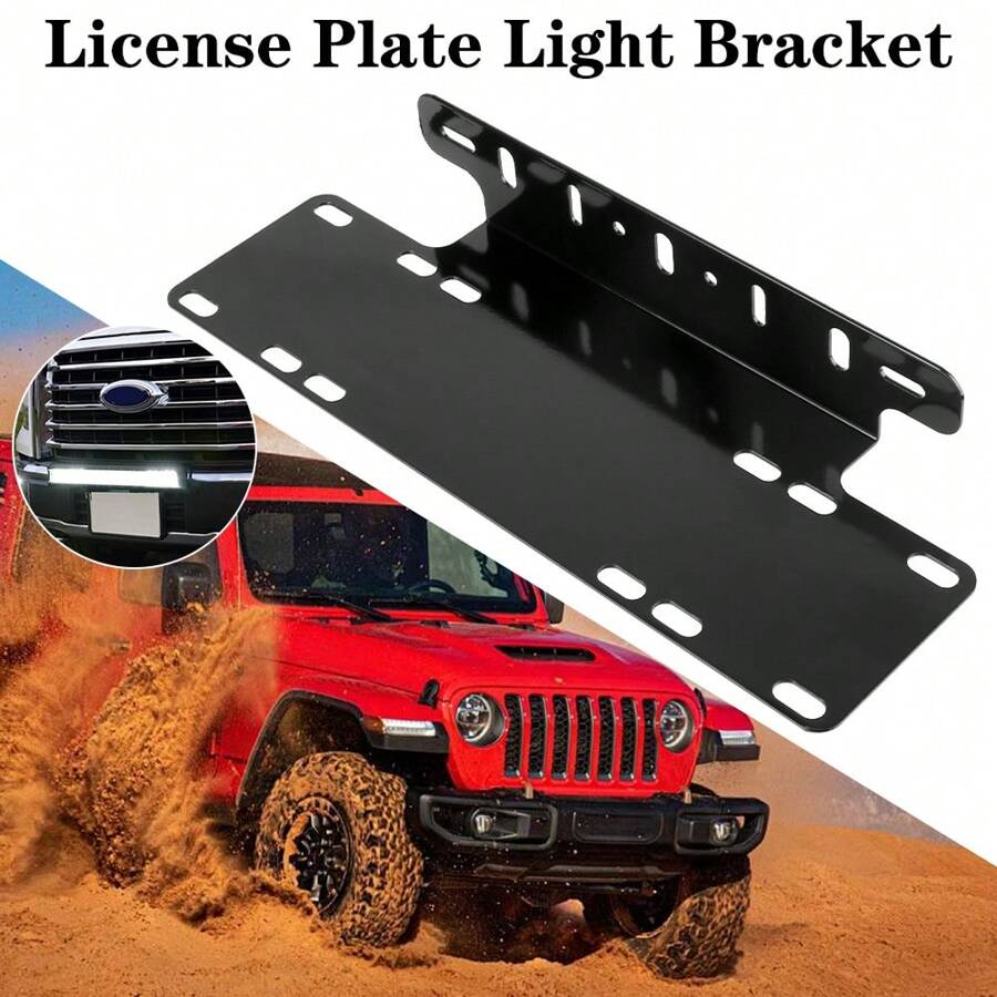 Car Licence Mount Mount LED Bar Working Light License Plate Light ...
