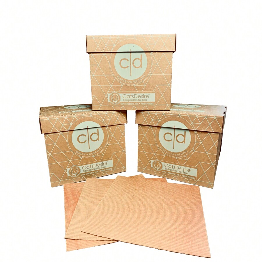 Cats Desire Litter Boxes Disposable Litter Box Cats Desire Top-Side ...