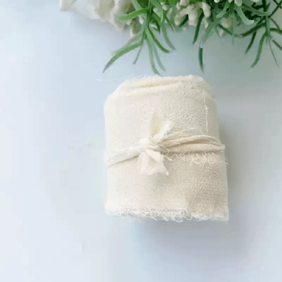 DIY Edged Chiffon Silk-Like Ribbons Wedding Invitation Bouquet Fabric ...