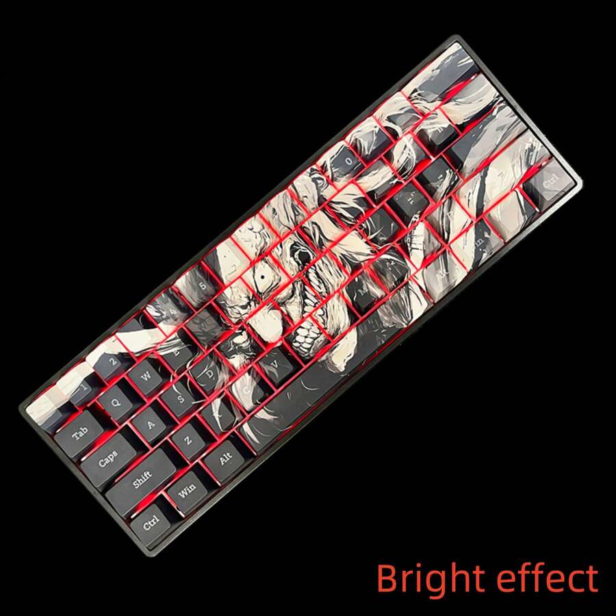 Set di keycap a 68 tasti in PBT con stampa a sublimazione, compatibile ...