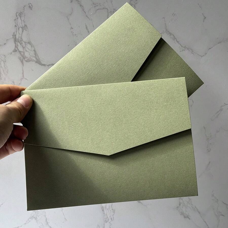 25 Pieces Tri-Fold Pocket Wedding Invitation Cover, Engagement XV ...