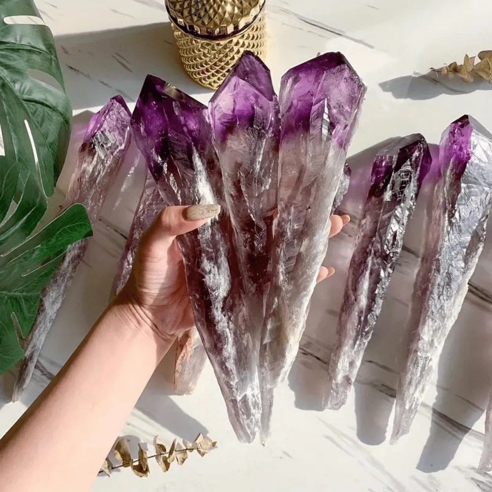Gorgeous Natural Uruguay Amethyst Raw Stone Magic Witch Wand Amethyst ...