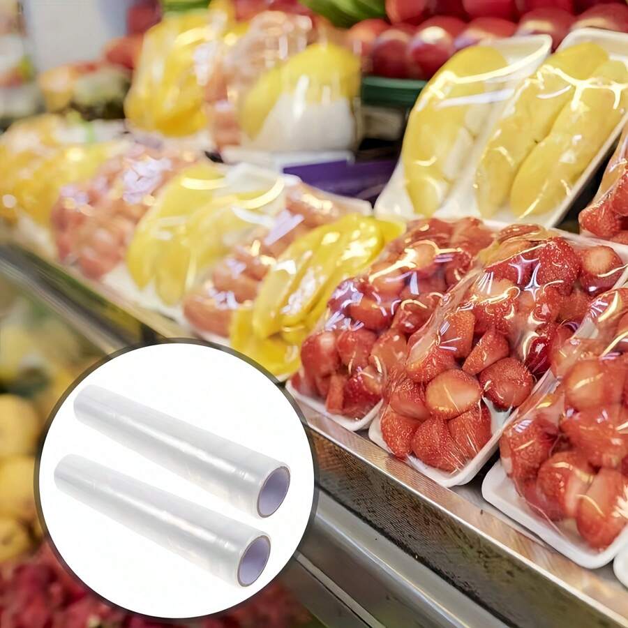 1 Roll Of PE Food Packaging Film, Food Preservation Film, Microwave ...