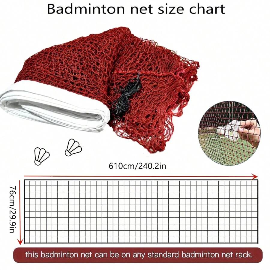 1pc Outdoor Replacement Badminton Net, Indoor Standard Regulation Badminton Court Netting Only ...