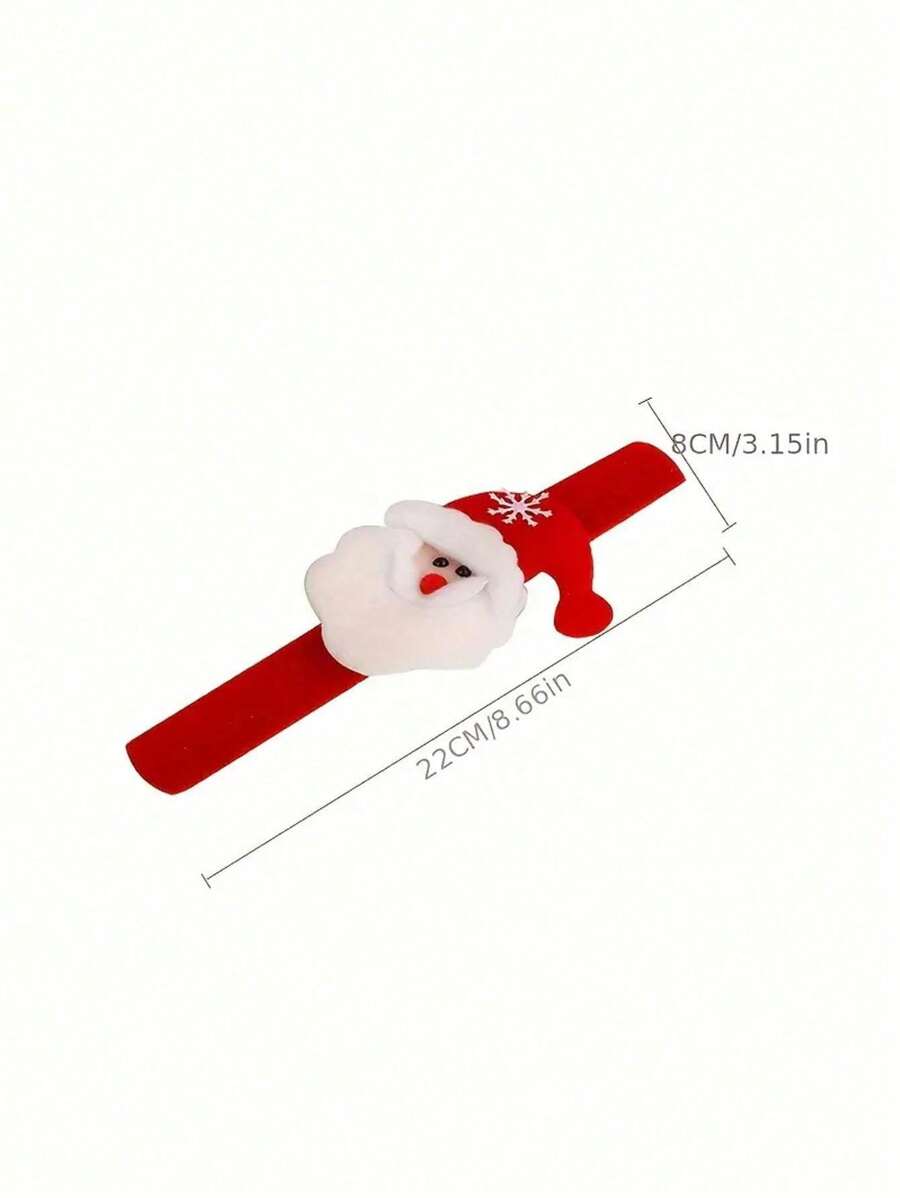 1/10pcs Christmas Slap Bracelets Party Favors Set Featuring Santa Claus ...
