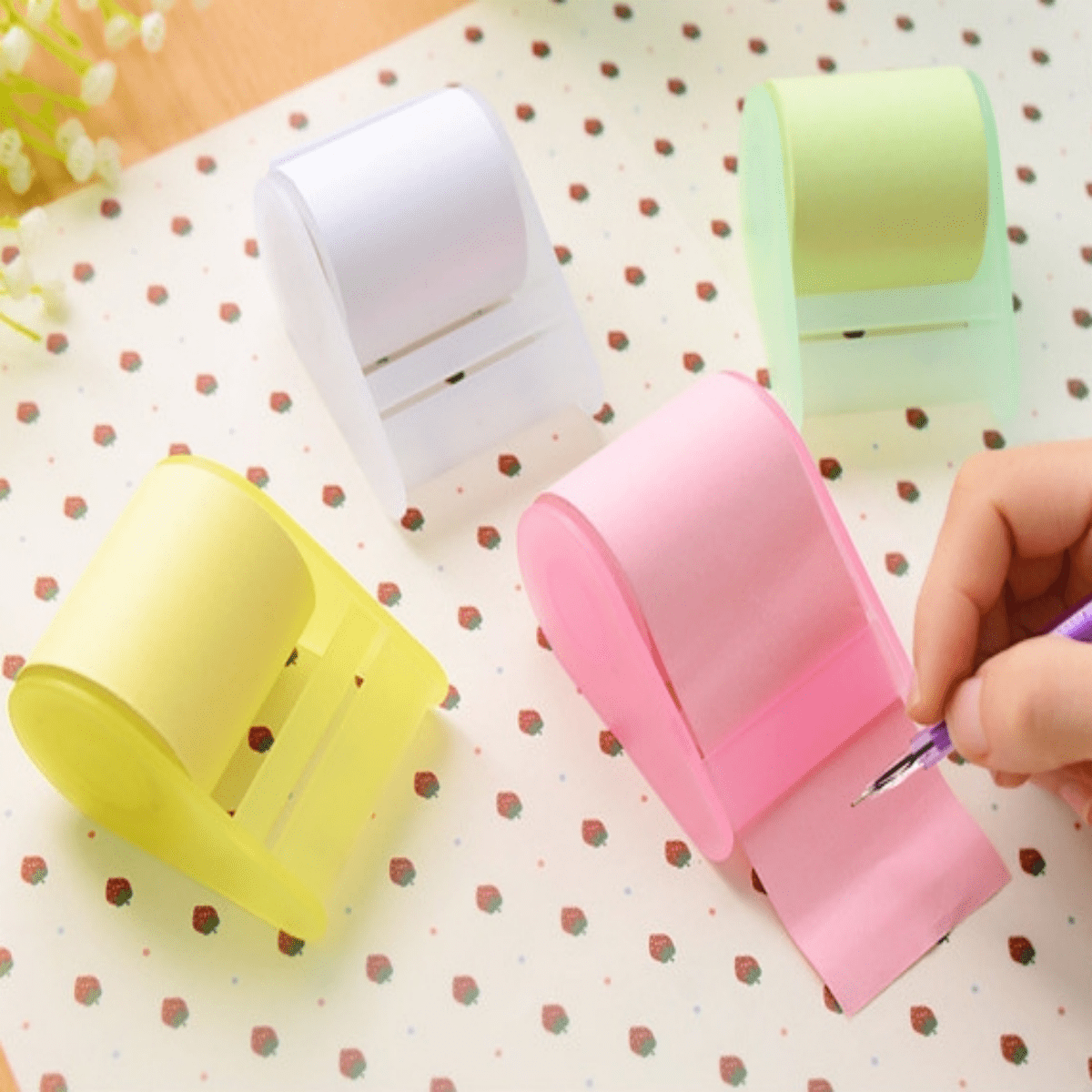 Tape Roller-Style Creative Kiss Memo Pad Sticky Notes Dispenser Holder ...