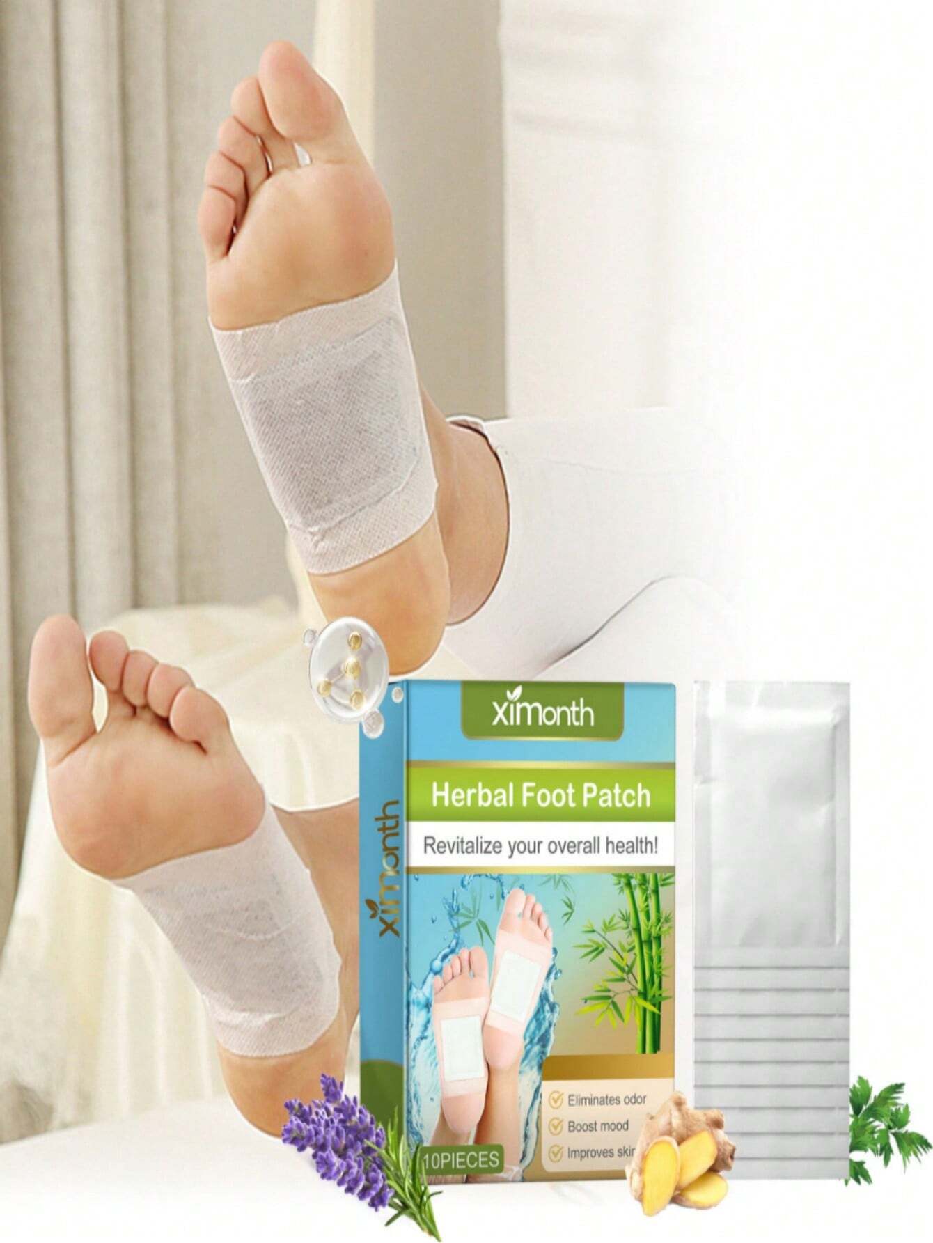 Artemisia Cleanser Foot Patch, Plant Bamboo Vinegar Lavender Foot Care ...