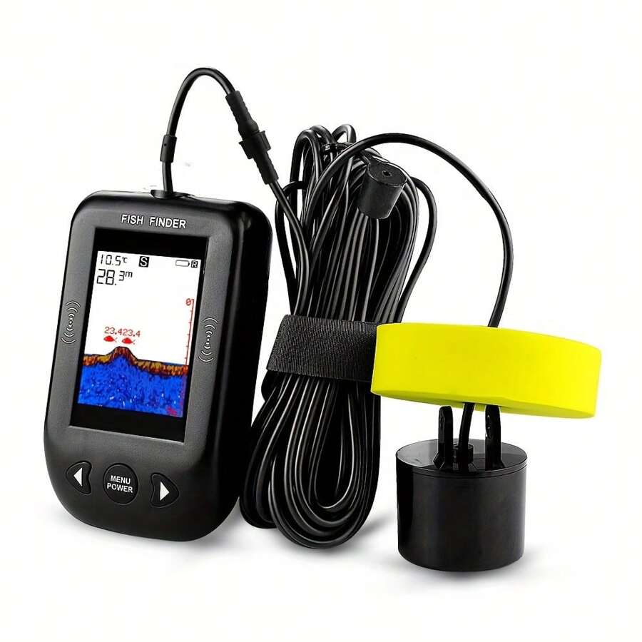 Portable Fish Finder Fishing Sonar Sounder 100M Depth Range 45 Degrees ...