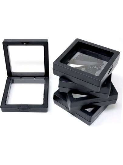 5pcs Floating Display Box, 3D Hanging Jewelry Storage Box, Dust-Proof ...