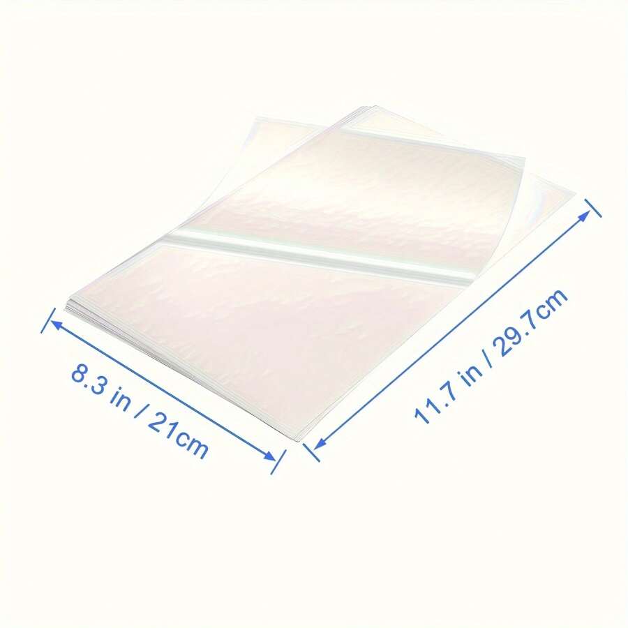 65%Clear Size A4(8.3*11.7inch) 10 Sheets Printable Vinyl Sticker Paper ...