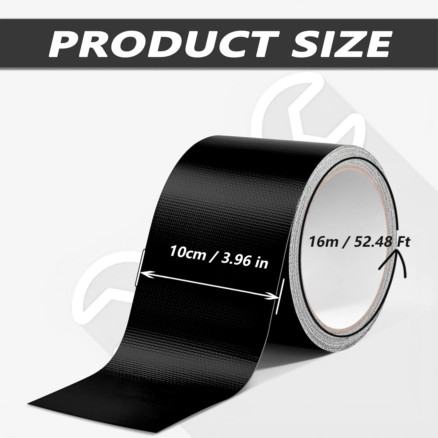 2 Rolls Heavy Duty Waterproof PE Tape, 3.96 Inches X 52.48 Feet ...