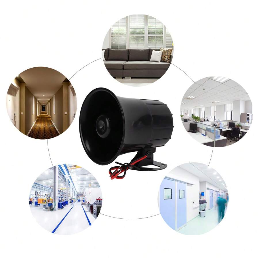 115DB High Decibel Wired Alarm Loud Horn Siren Garden Burglar Alarm ...