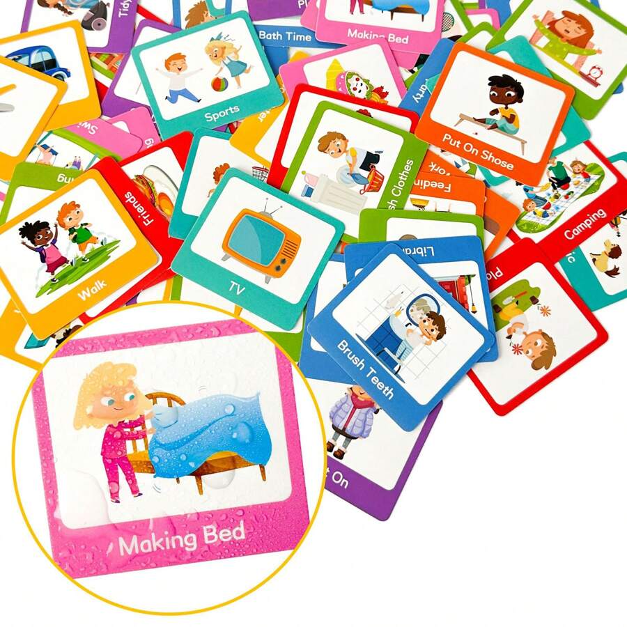 1set Visual Schedule Cards, Daily Routine Cards For Home Day Night ...