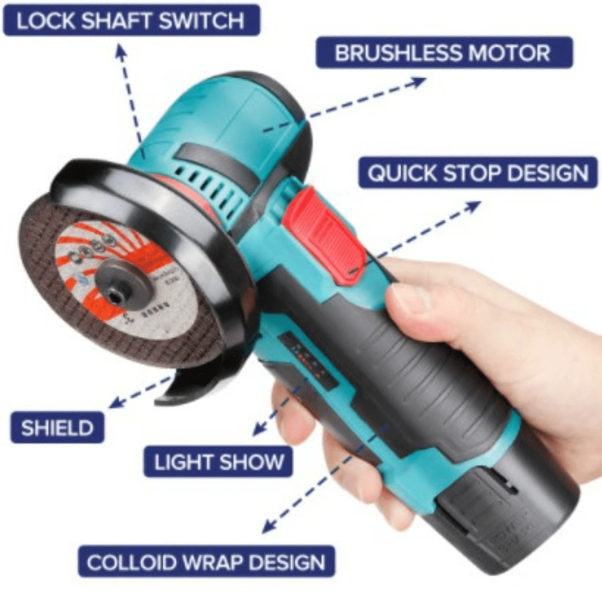 Rechargeable Mini Angle Grinder Lithium Electric Angle Grinder ...