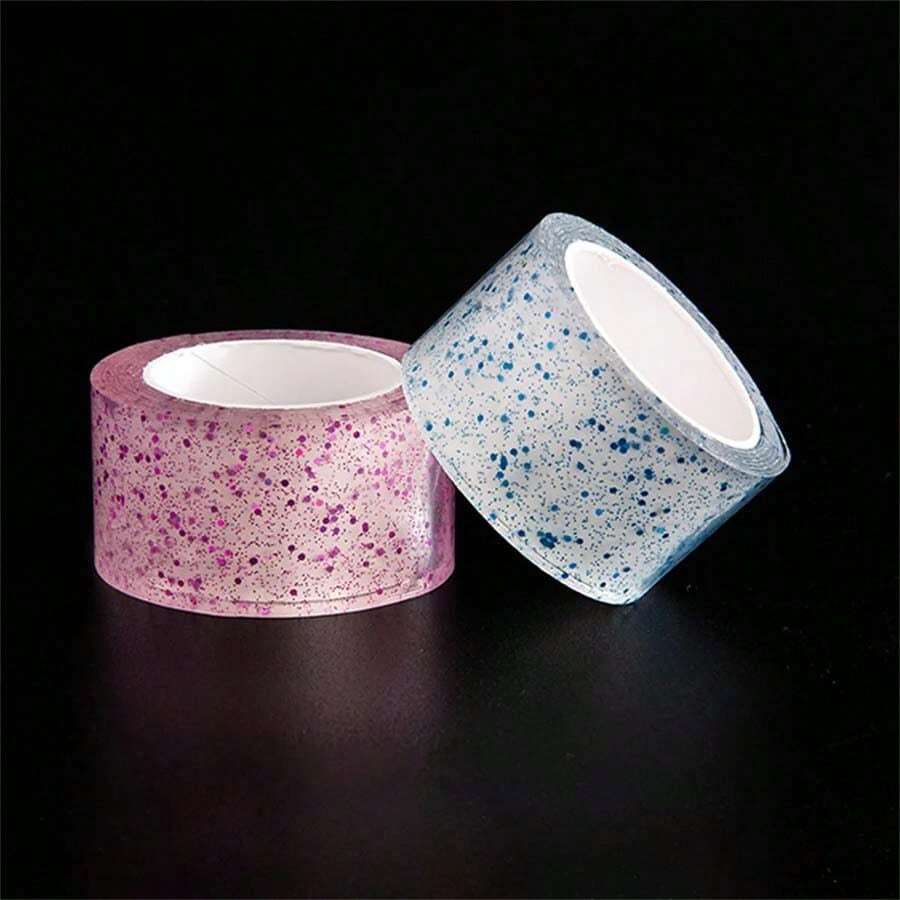 Adhesive Blowable Bubble Tapes Colorful Glitter Double-Sided High ...