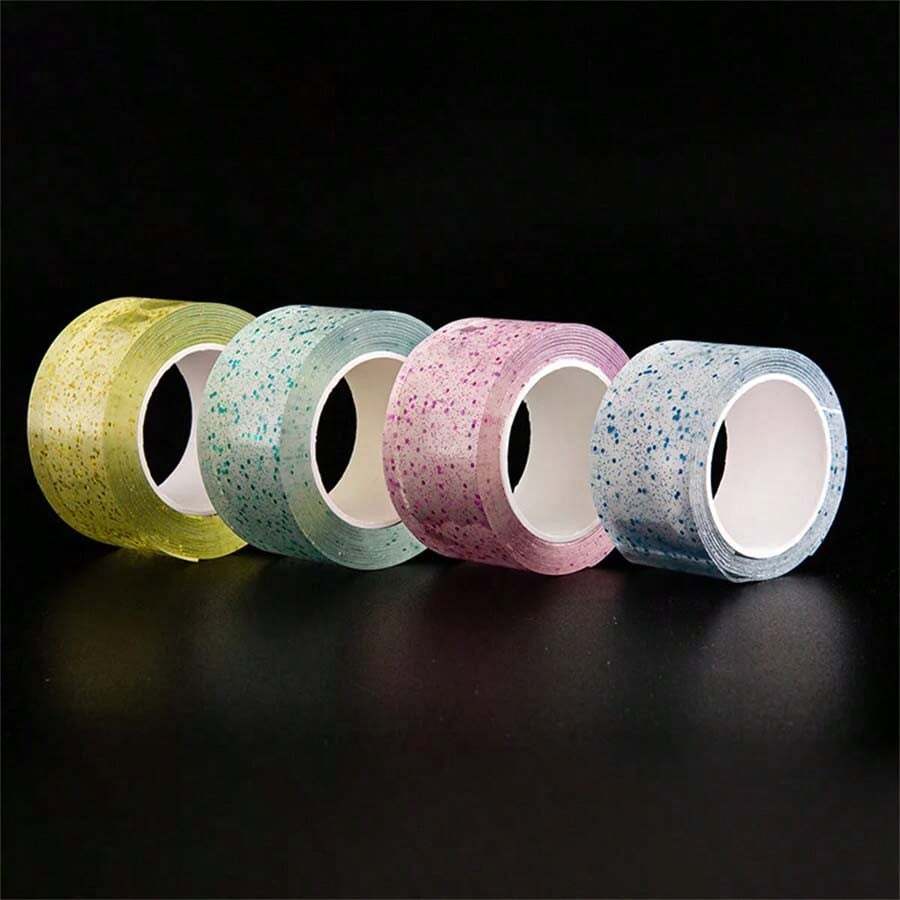 Adhesive Blowable Bubble Tapes Colorful Glitter Double-Sided High ...