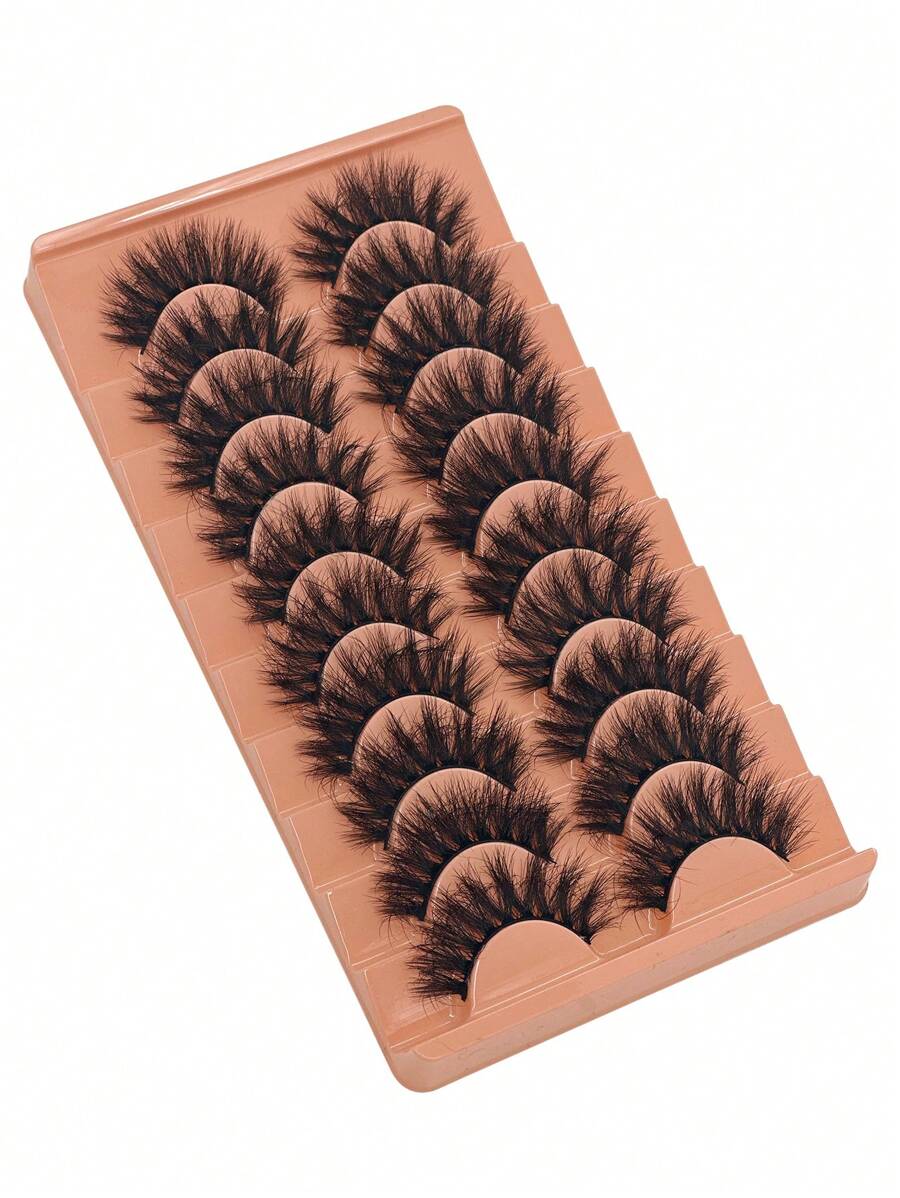 10 Pairs 3D Fluffy Soft Faux Mink Lashes, Dramatic Theatrical Stage ...