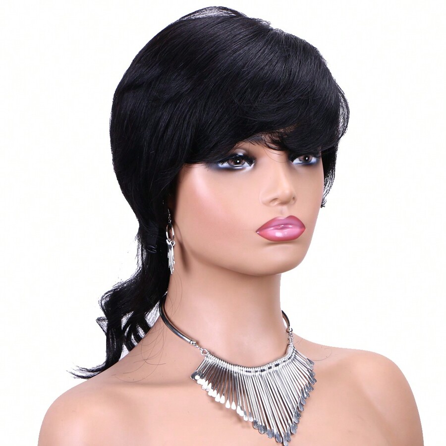 Perucas de Cabelo Humano Corte Pixie Curto para , Americanas Africanas ...