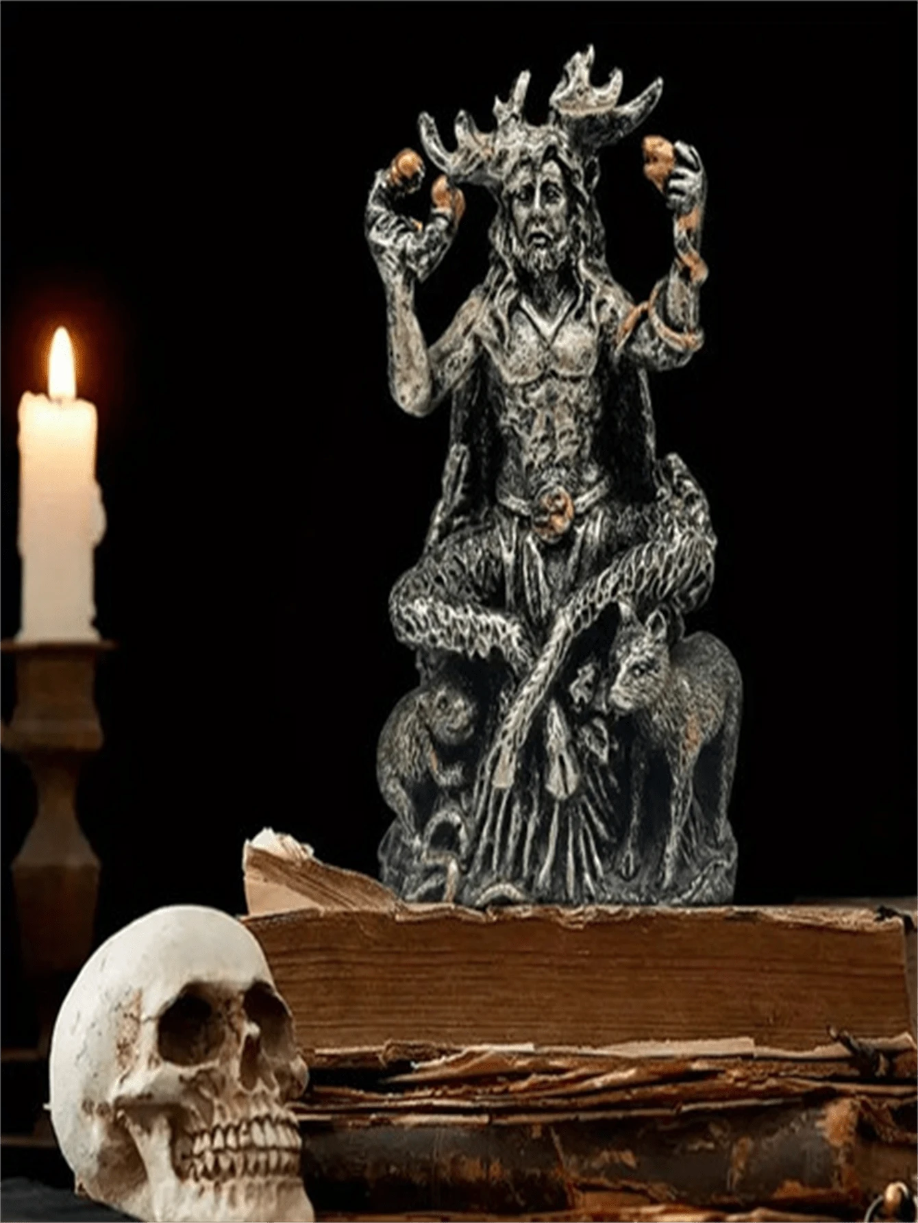 1 Pc Resin Statue Home Decoration, Druid Statue Resin Craft, Outdoor ...