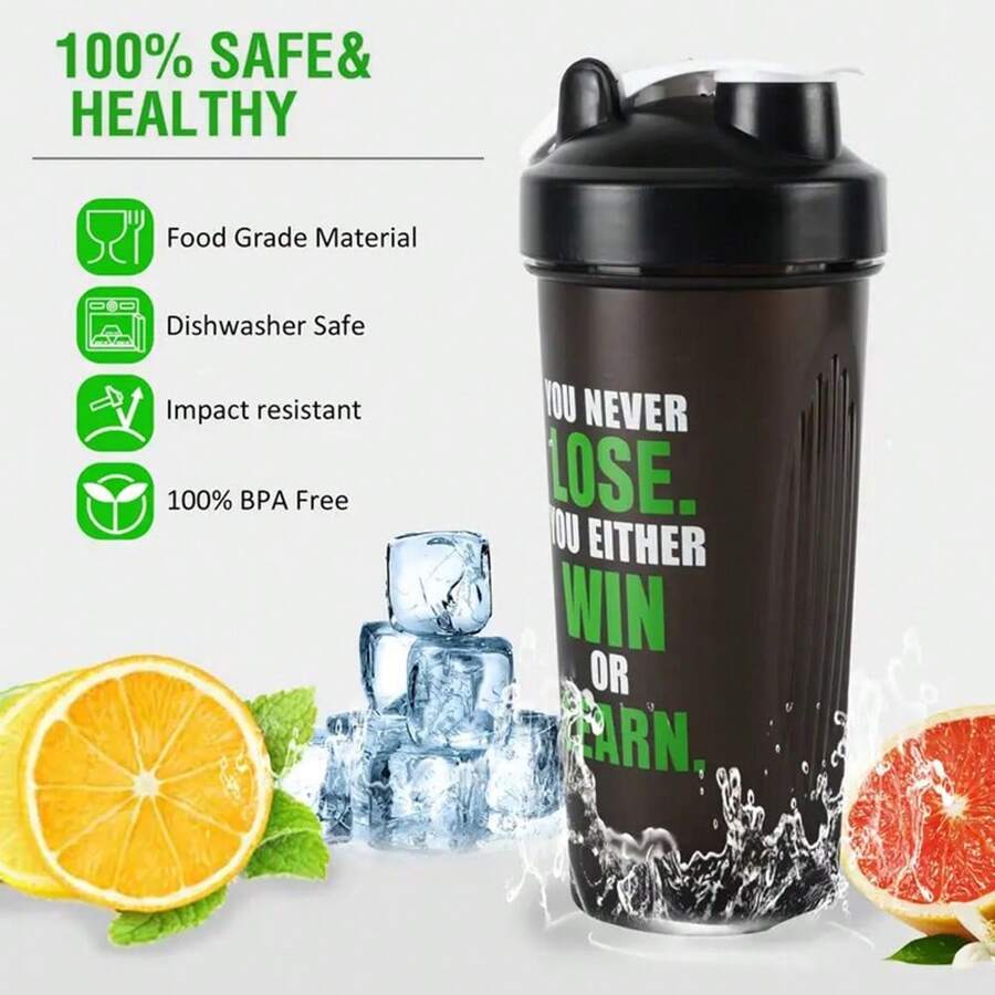 600ml Leak-Proof Protein Shaker Bottle Smoothies Sports Gym Workouts ...