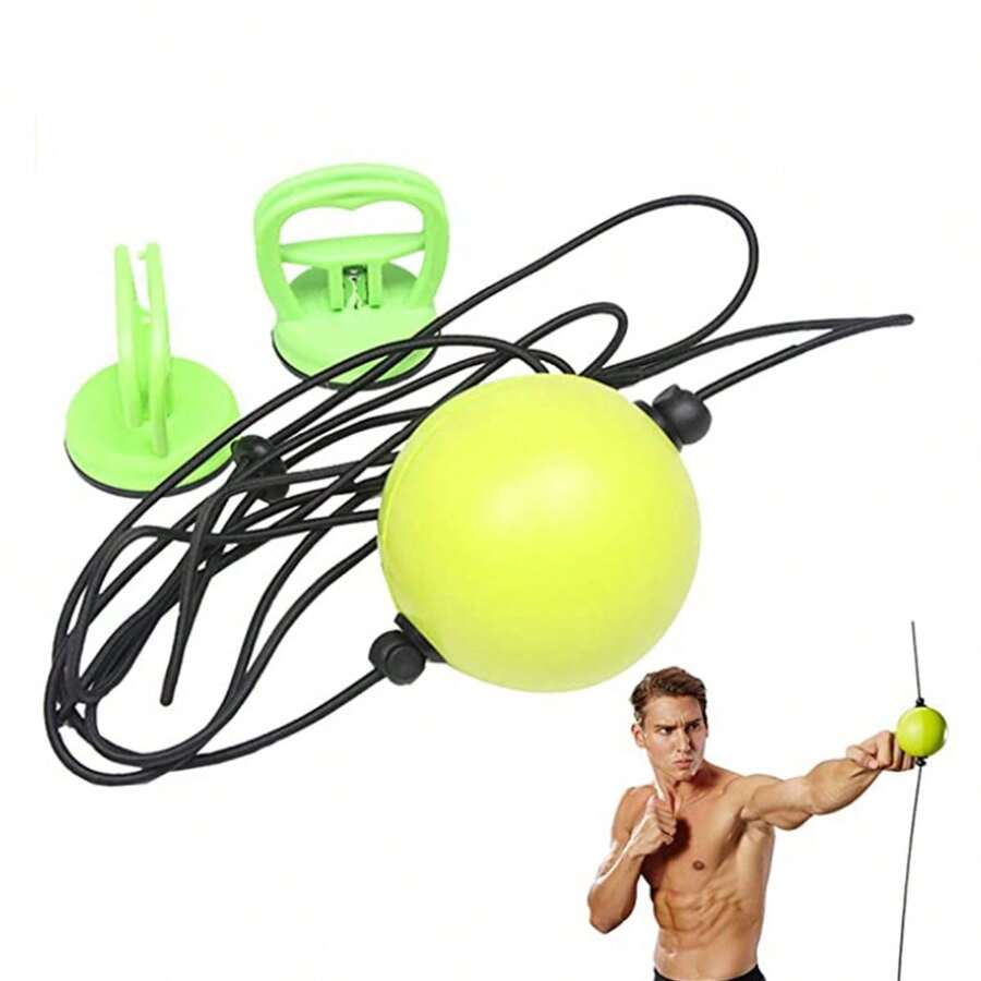 1 Boxing Reflex Ball With 2 Suction Cups And Tension Rope For Reaction ...
